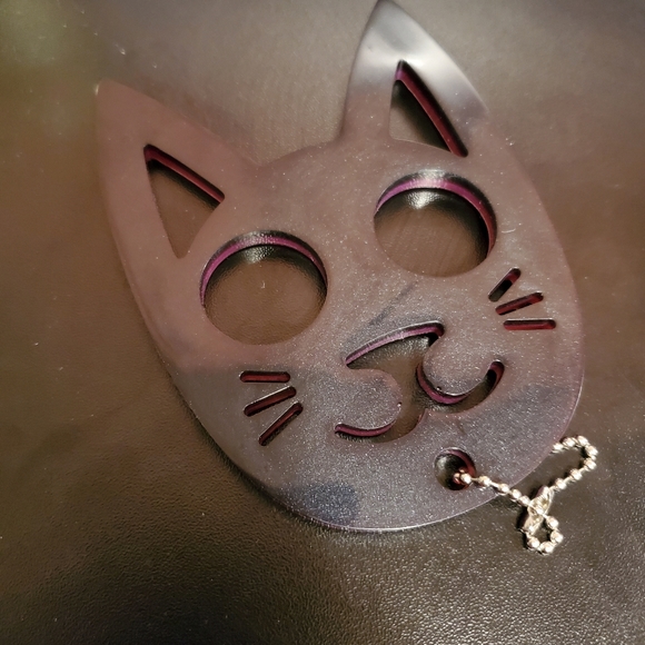 Accessories | Cat Shaped Self Defense Keychain In Black And Pink | Poshmark